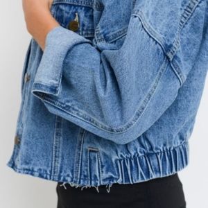 Jackets & Coats | New Raw Ribbed Crop Denim Jacket | Poshmark